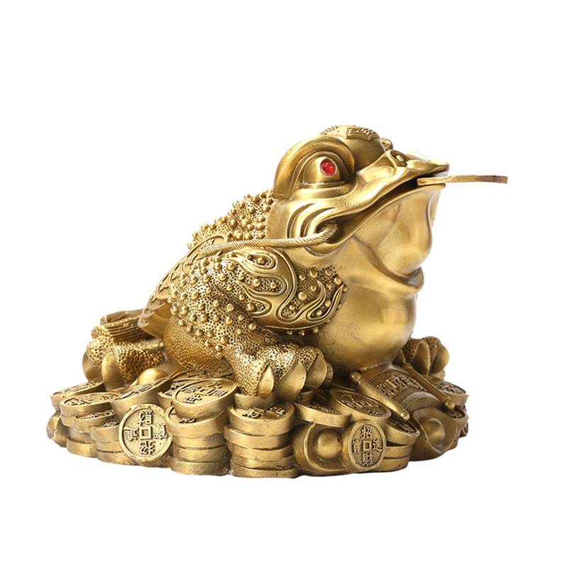 Copper Three Legged Jin Chan Statue, Feng Shui Items Golden Lucky Told ...